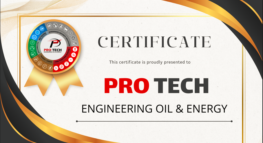 CERTIFICATE – PRO TECH